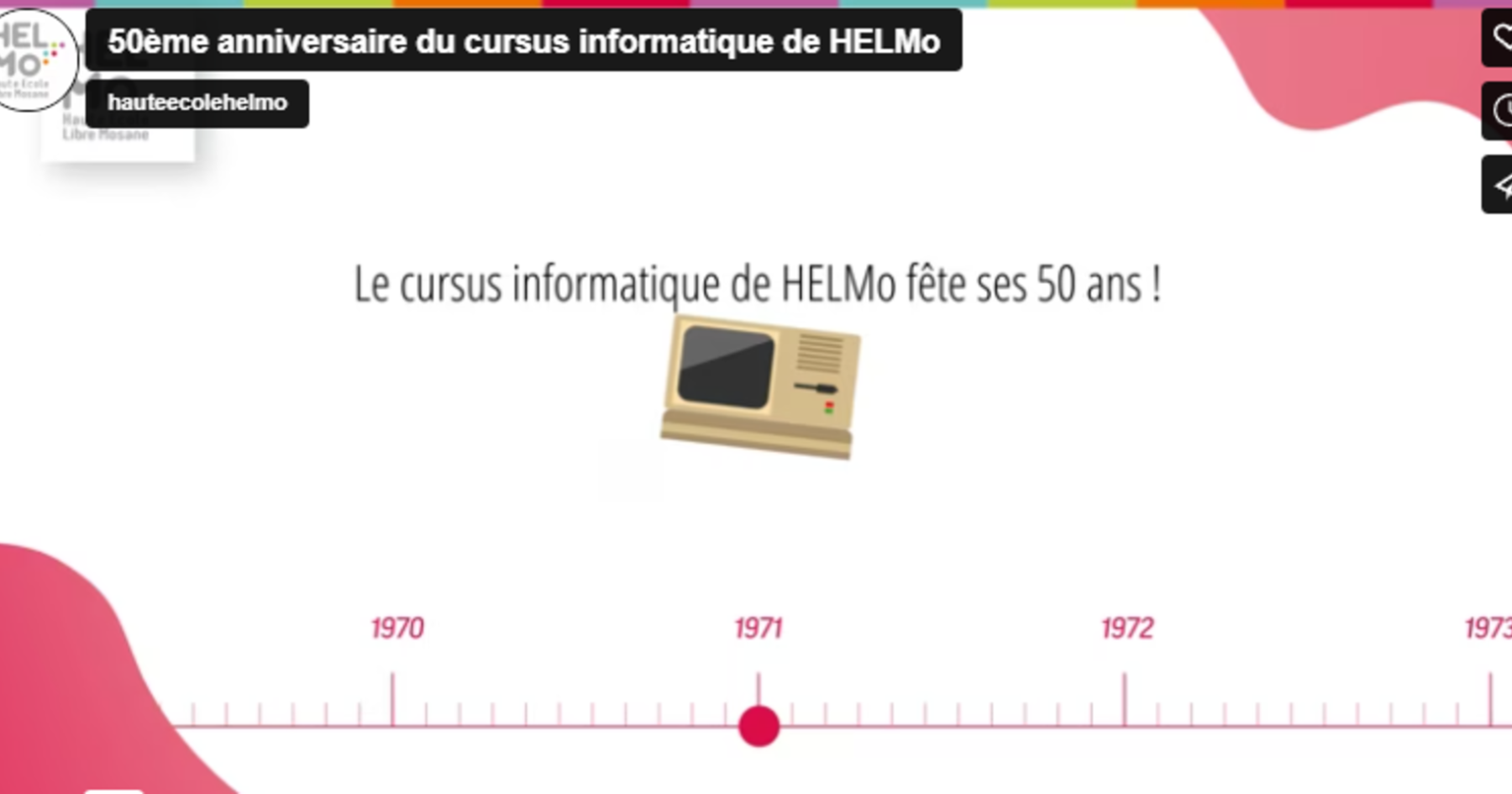 50ème anniversaire du cursus informatique de HELMo — HELMo