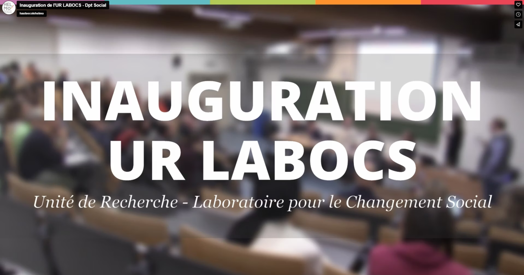 Inauguration de l'UR LABOCS - Dpt Social — HELMo