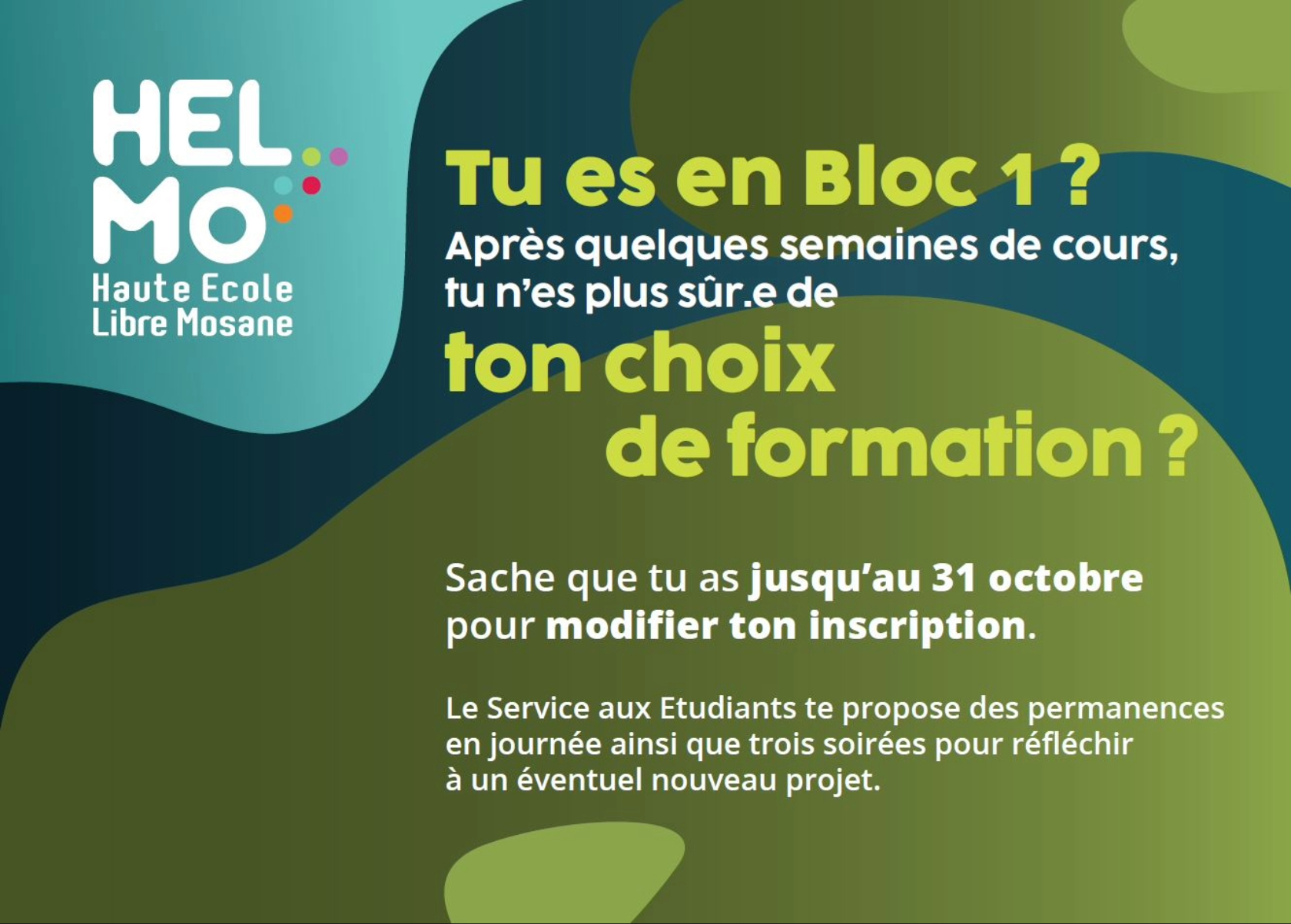 Réorientation : activités "requestionner son choix" 2025 — HELMo