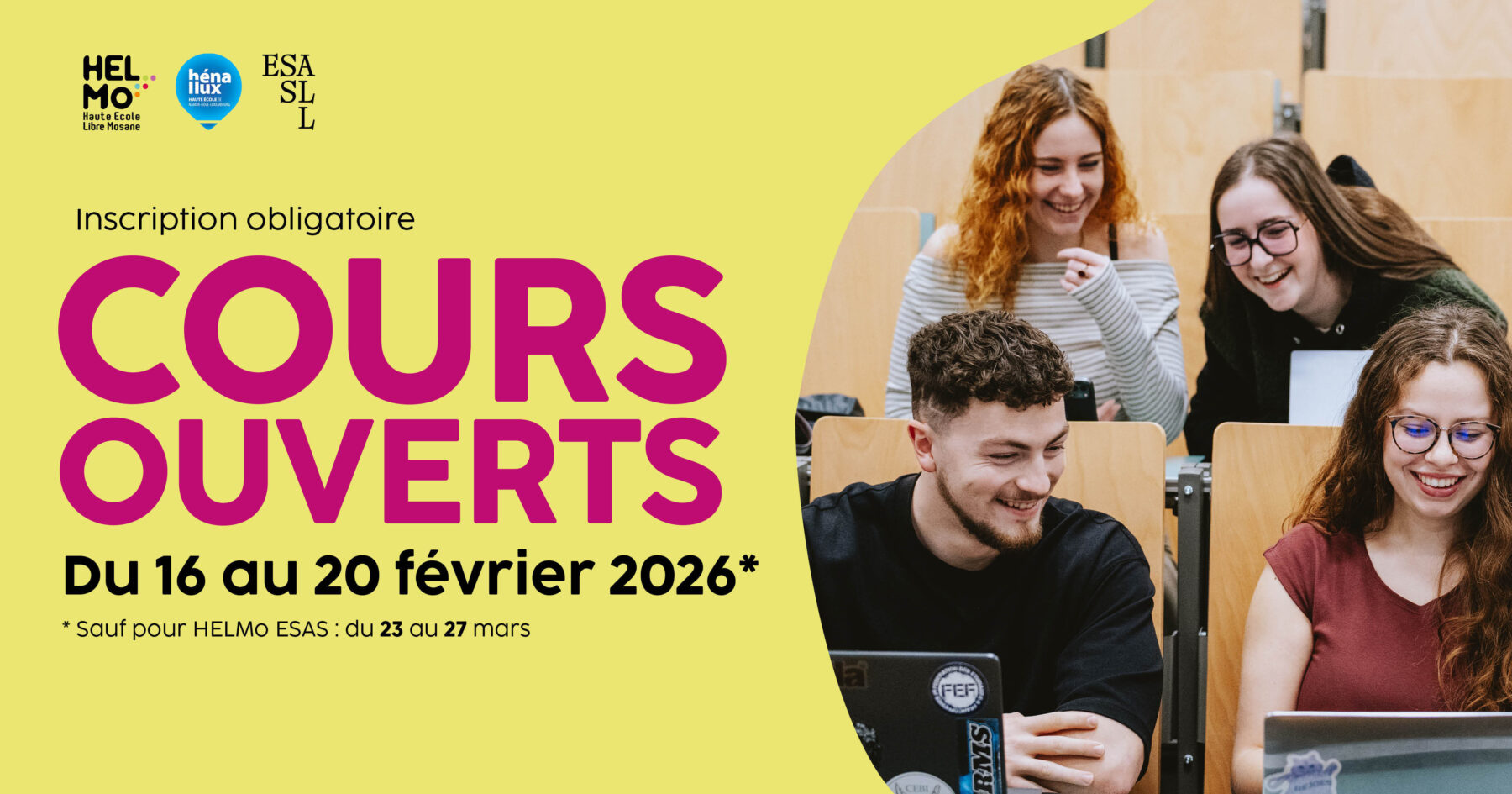Viens découvrir HELMo aux cours ouverts ! — HELMo