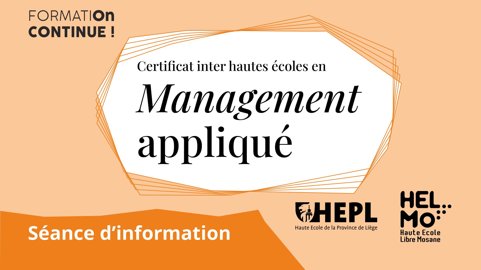 Certificat en Management appliqué : séance d'information — HELMo
