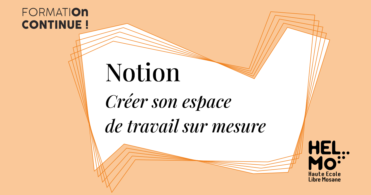 Notion : créer son espace de travail — HELMo