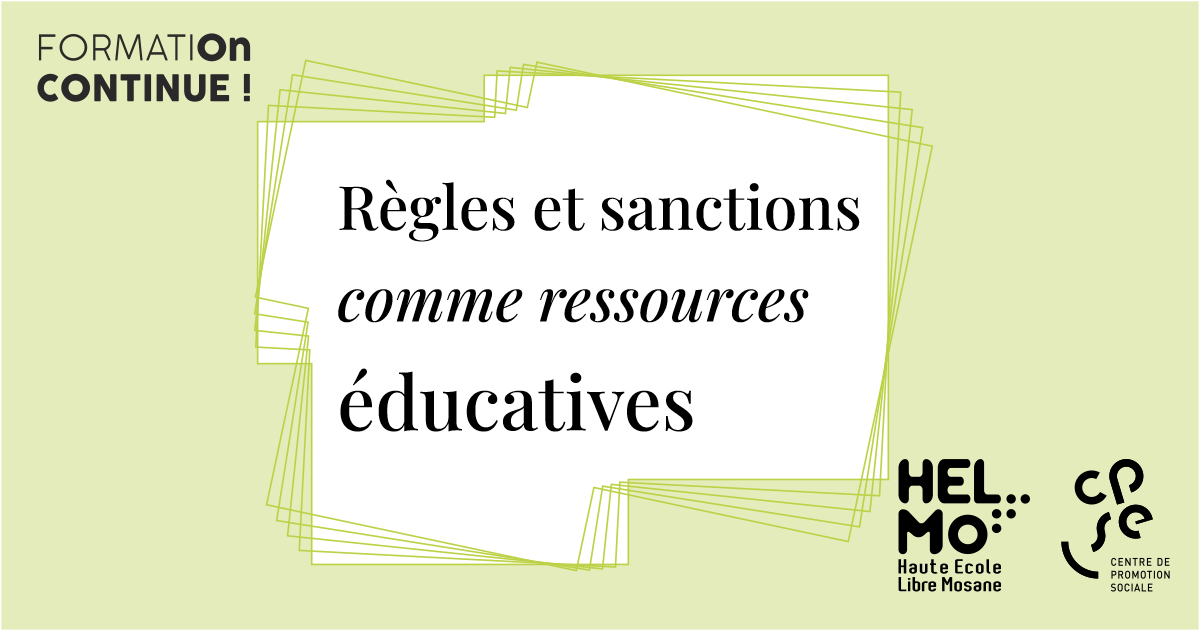 Règles et sanctions comme ressources éducatives — HELMo