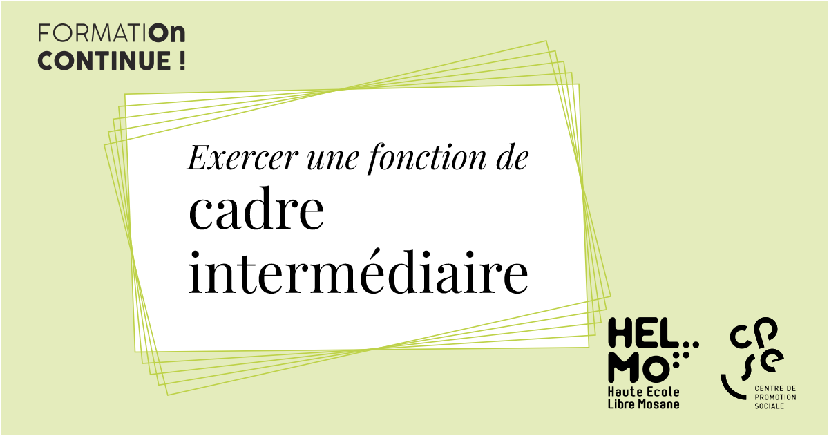 Exercer une fonction de cadre intermédiaire — HELMo